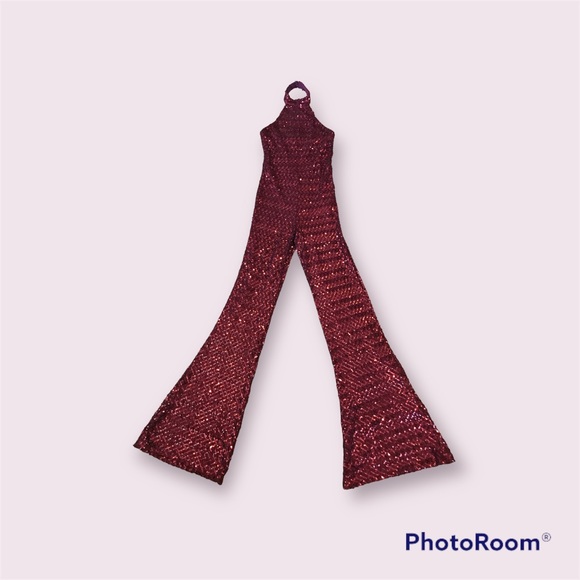 Pants & Jumpsuits | Premier Amor Sparkly Bell Bottom One Piece | Poshmark